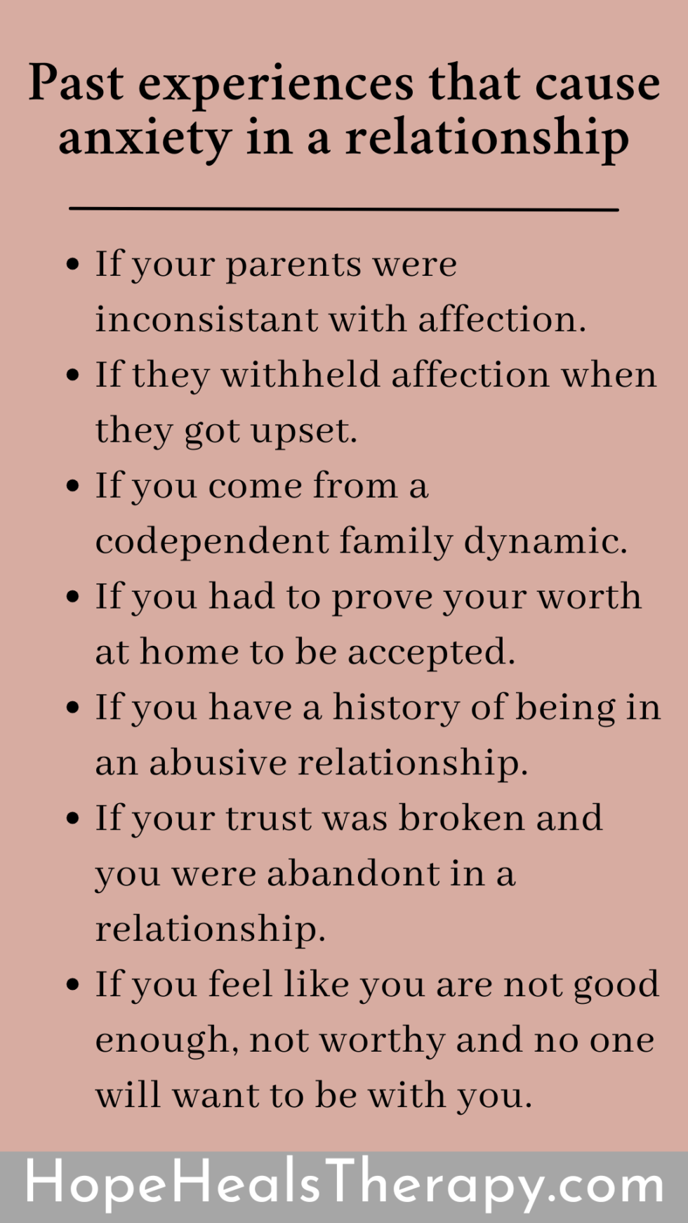 Signs Of Anxiety In A Relationship | Hope Heals Therapy